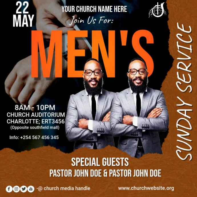 Copy of men's service | PosterMyWall