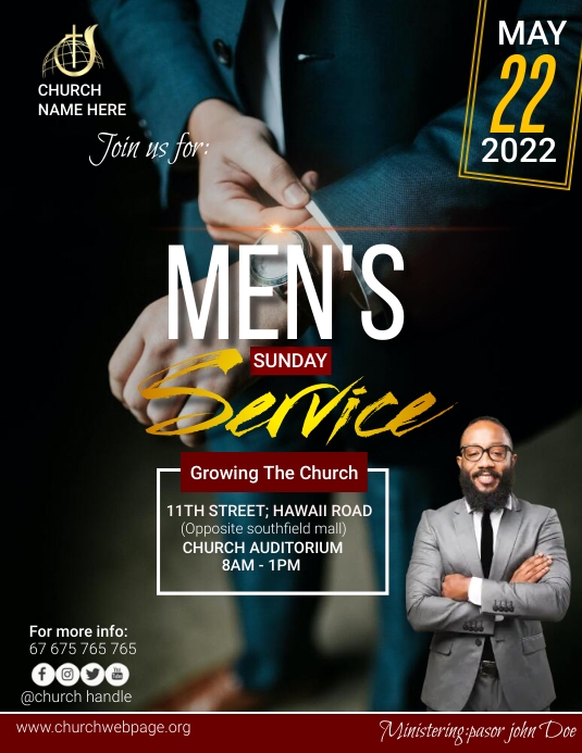 Plantilla de Servicio para Hombres | PosterMyWall