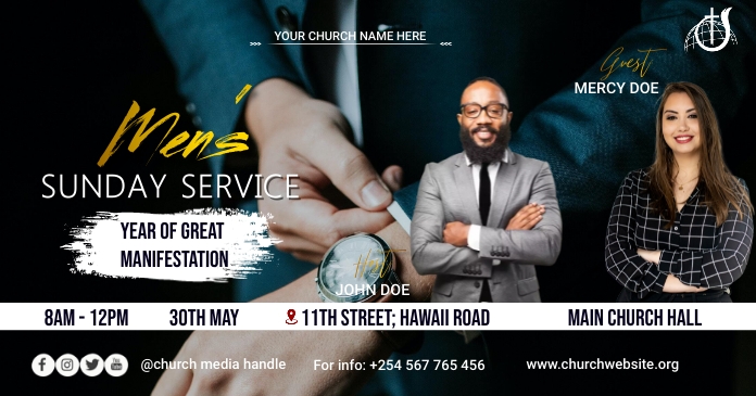 Copy of men's service | PosterMyWall