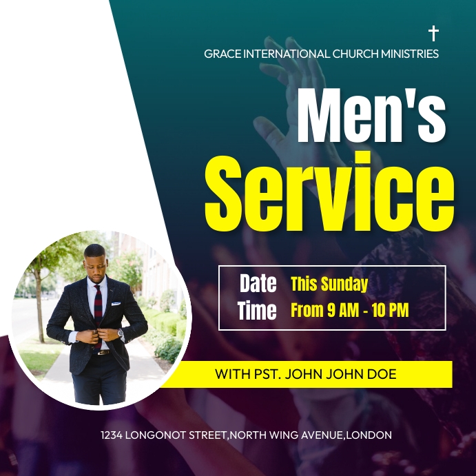 MEN'S SERVICE FLYER Template | PosterMyWall
