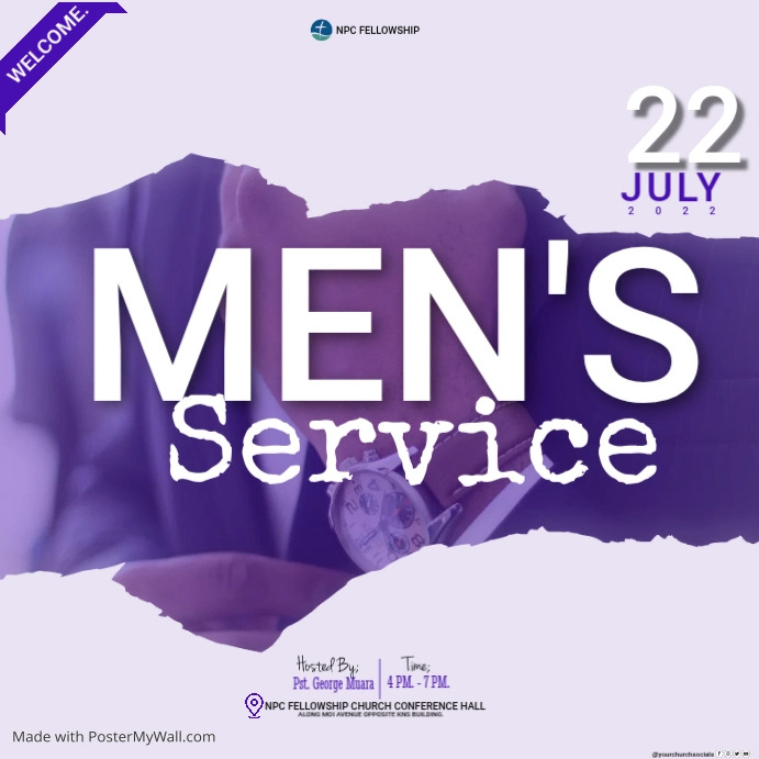 Copy of Men's service poster | PosterMyWall
