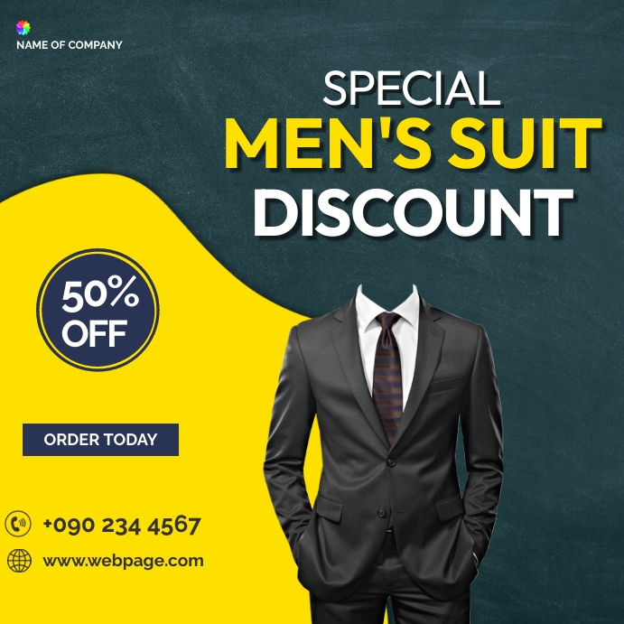 MEN'S SUIT FLYER Template | PosterMyWall