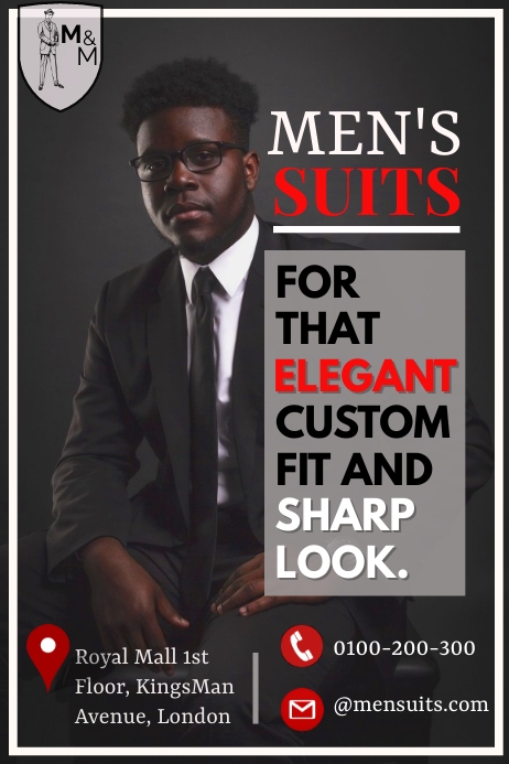 men's suits Template | PosterMyWall