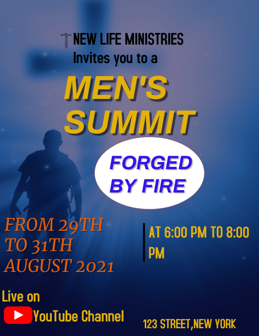 Men's summit flyer Template | PosterMyWall