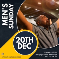men's sunday church service flyer template | PosterMyWall