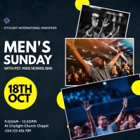 men's sunday church service flyer template | PosterMyWall
