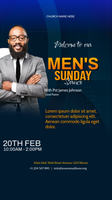 men's sunday Template | PosterMyWall