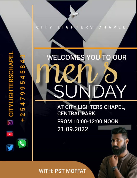 Copy of men's sunday | PosterMyWall