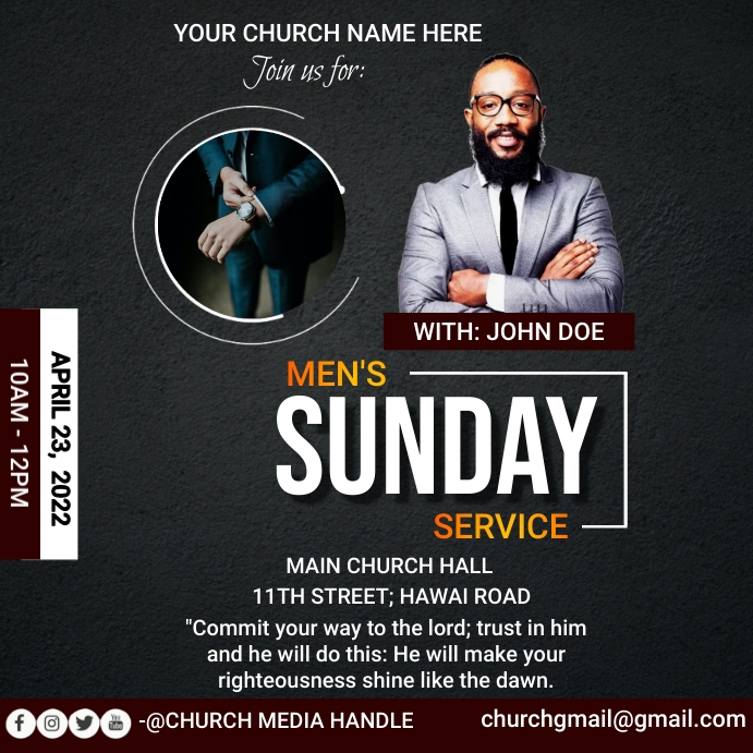 Copia de men's sunday | PosterMyWall