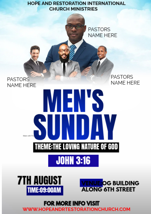 men's sunday Template | PosterMyWall