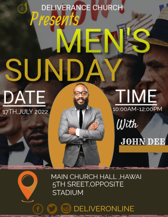 Copy of men's sunday | PosterMyWall