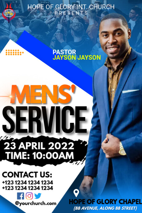 Men's Sunday Template | PosterMyWall