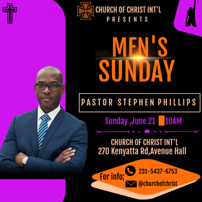 Plantilla de Domingo para Hombres | PosterMyWall