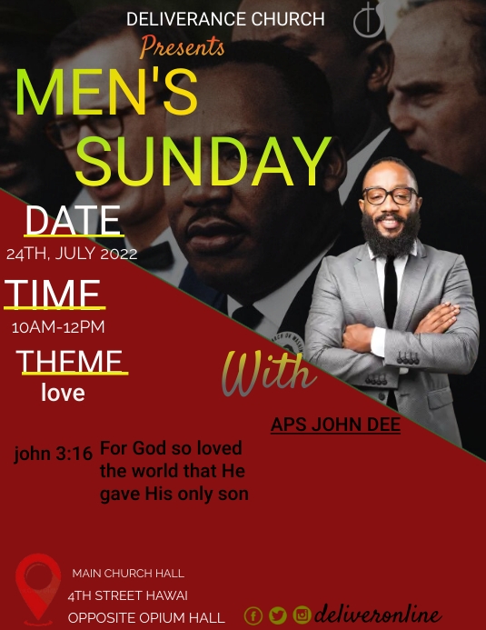 men's sunday Template | PosterMyWall