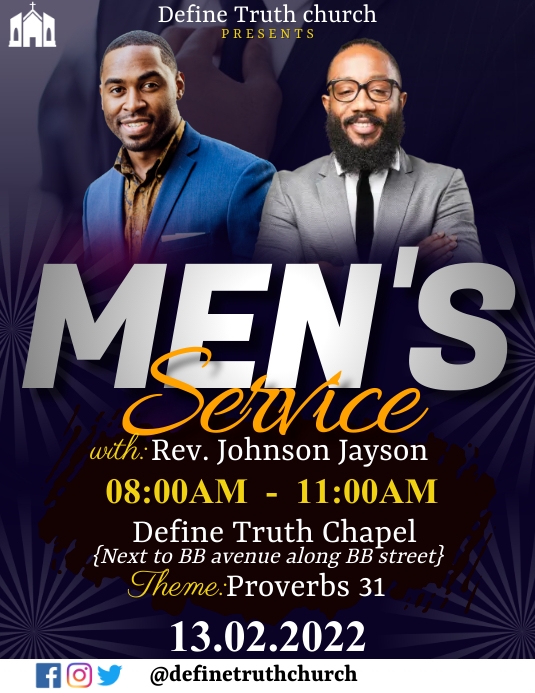 Copy of Men's Sunday | PosterMyWall