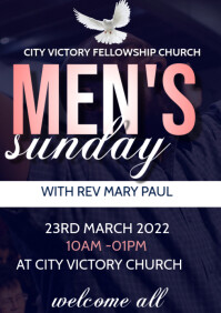 MEN'S SUNDAY SERVICE POSTER Template | PosterMyWall