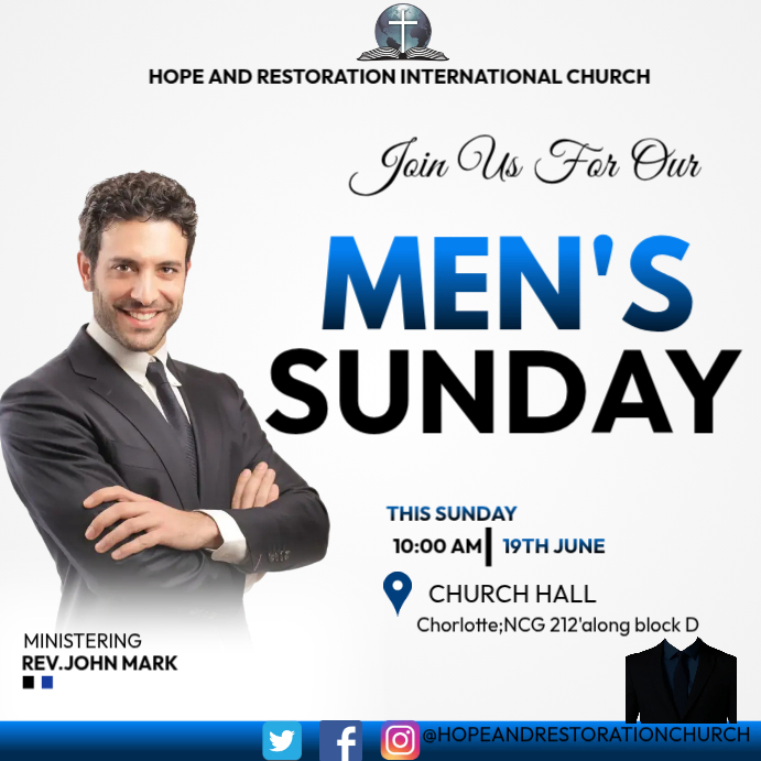 Copy of men's sunday | PosterMyWall