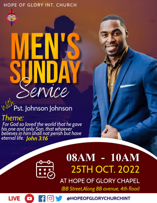 Copy of Men's Sunday | PosterMyWall