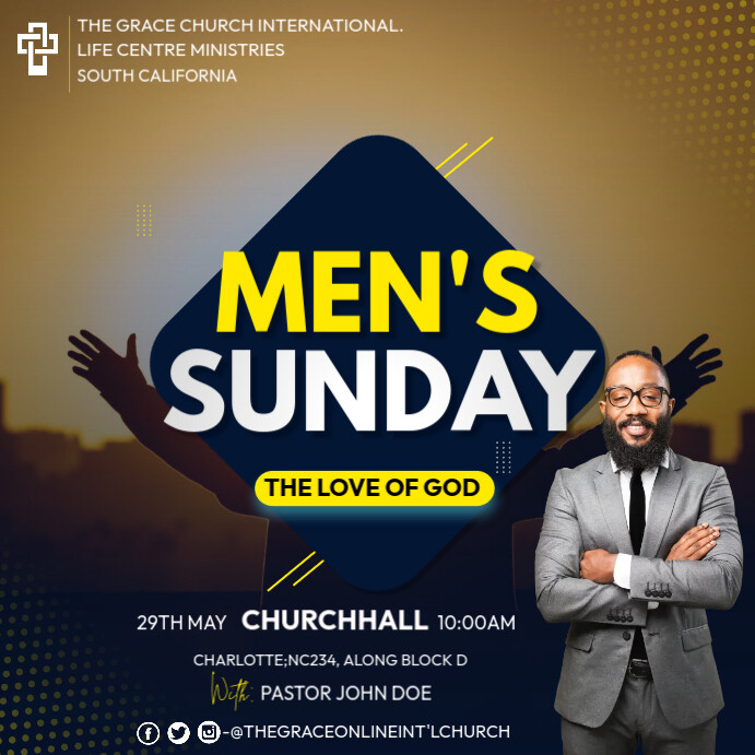 Copy of men's sunday | PosterMyWall