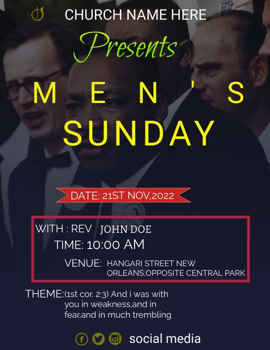 men's sunday Template | PosterMyWall