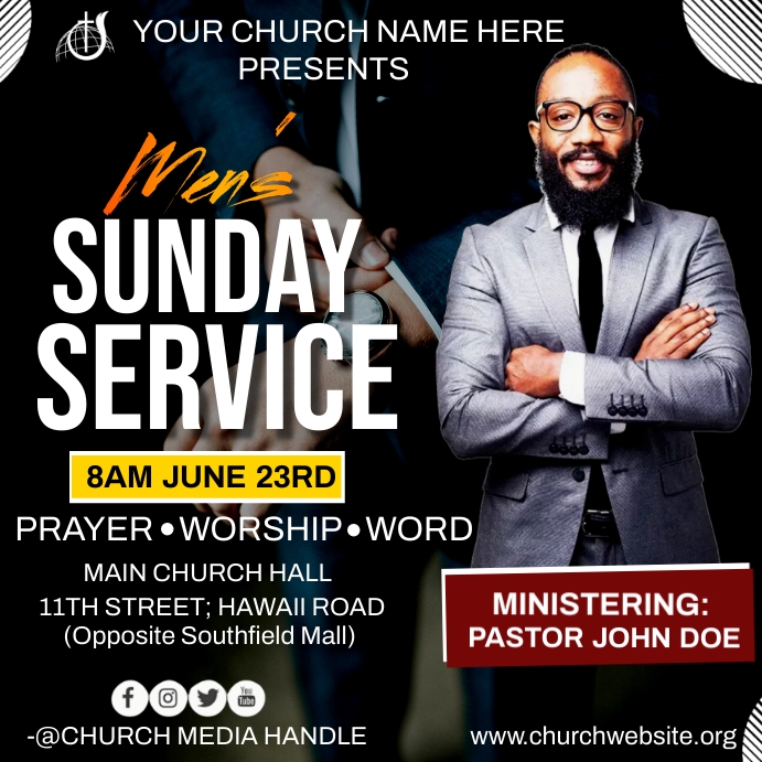 men's sunday Template | PosterMyWall