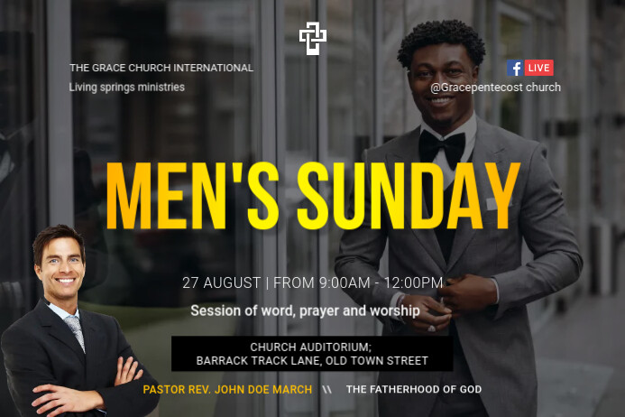 men's sunday Template | PosterMyWall