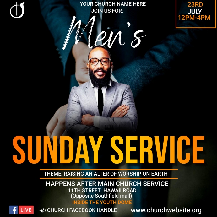 Copy of men's sunday | PosterMyWall