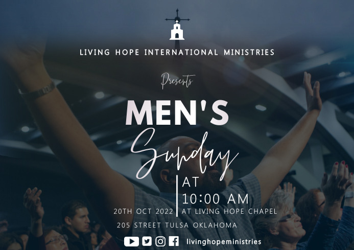 Men's Sunday Template | PosterMyWall