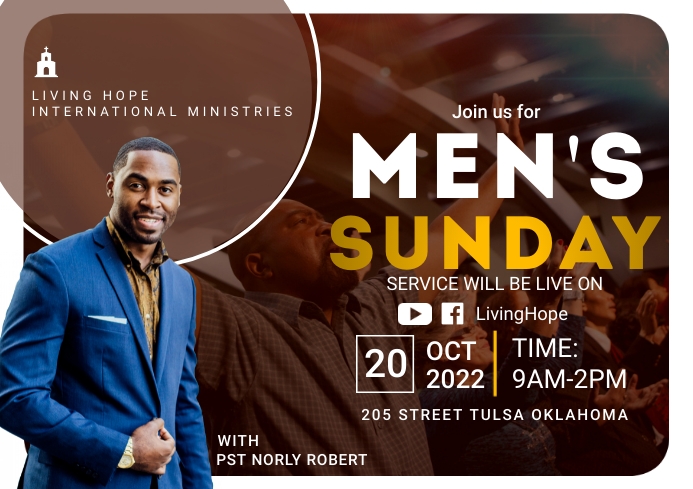 Men's Sunday Template | PosterMyWall