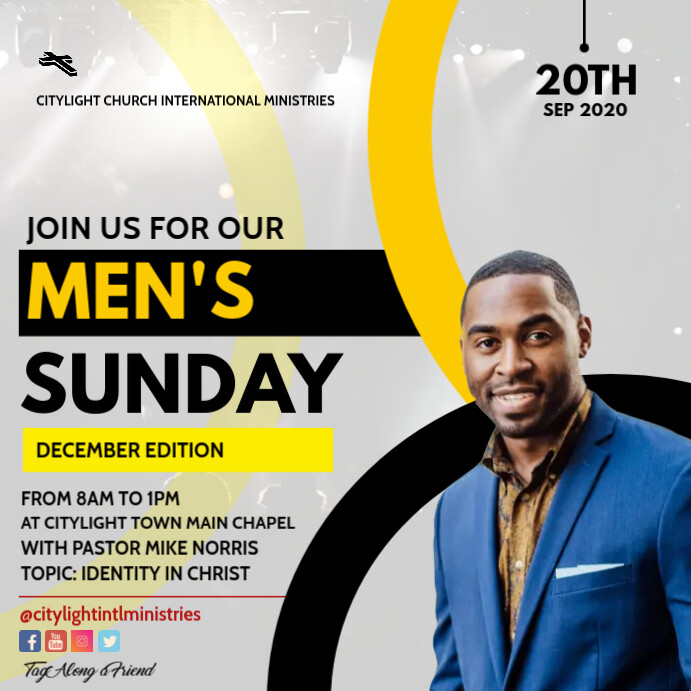 Copy of men's sunday flyer design | PosterMyWall