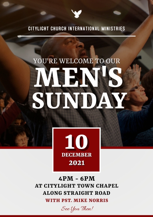 Copy of men's sunday flyer | PosterMyWall