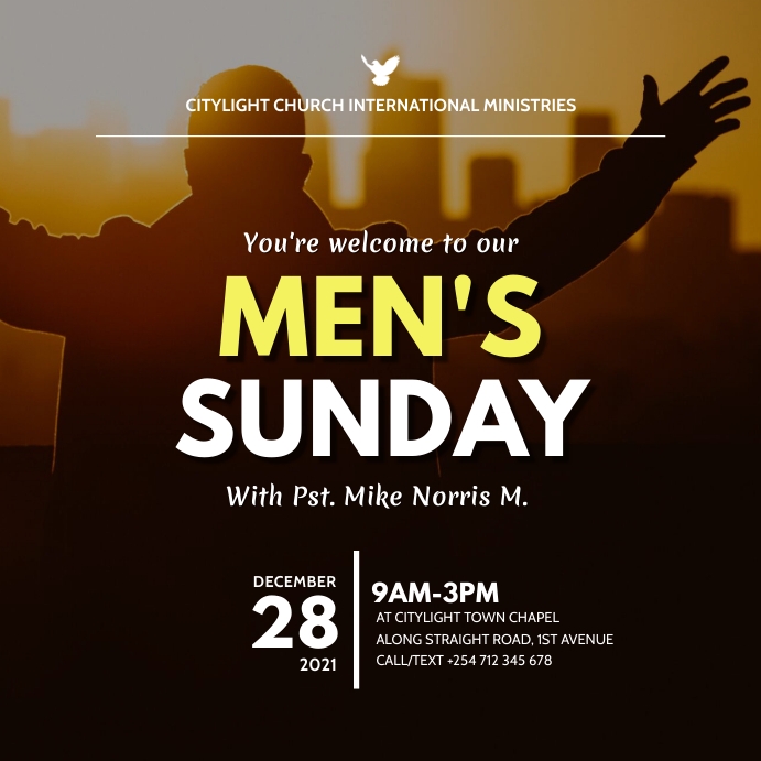 men's sunday flyer Template | PosterMyWall