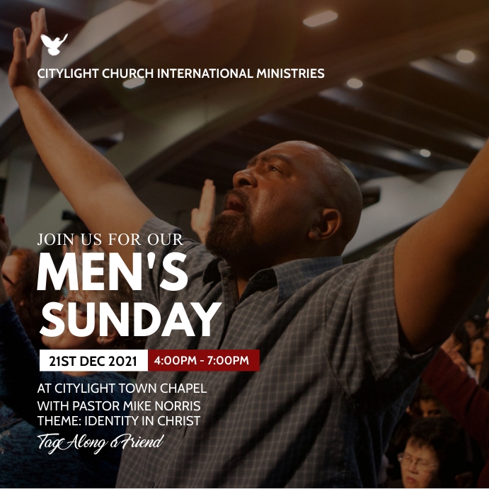 MEN'S SUNDAY FLYER design Template | PosterMyWall