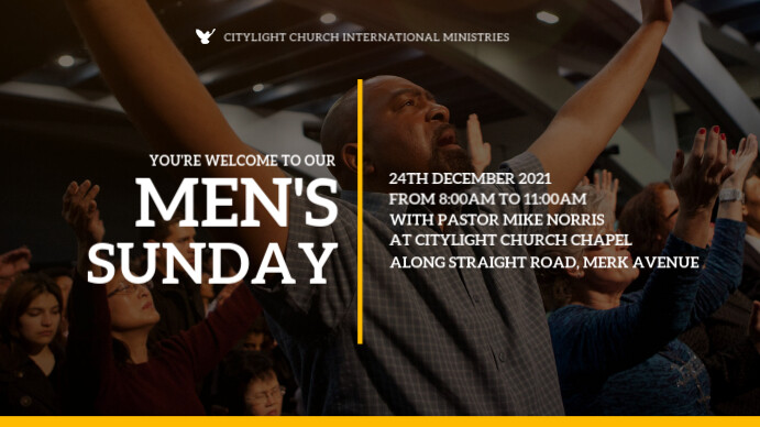 Copy of MEN'S SUNDAY FLYER design | PosterMyWall