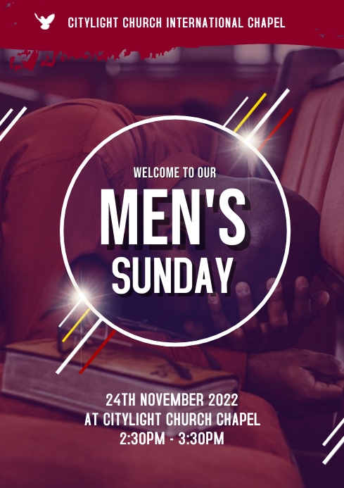men's sunday flyer design Template | PosterMyWall