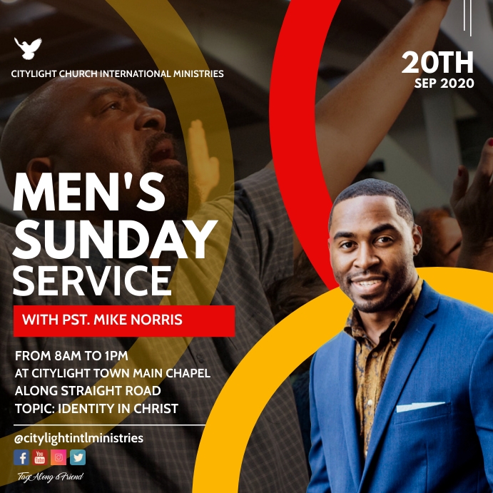 Copy of men's sunday flyer design | PosterMyWall