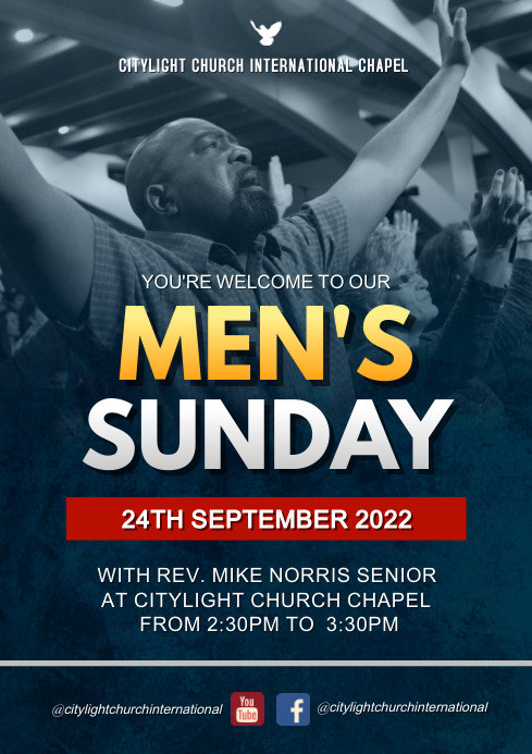 men's sunday flyer template design | PosterMyWall