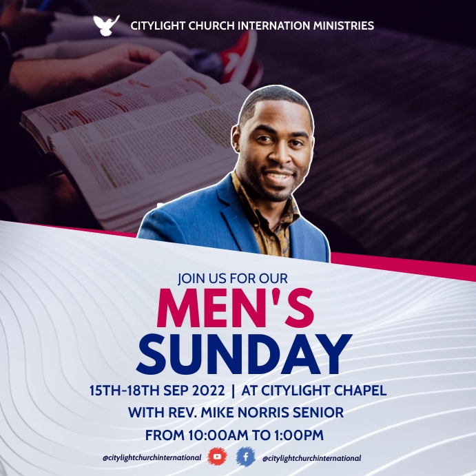 men's sunday flyer template | PosterMyWall