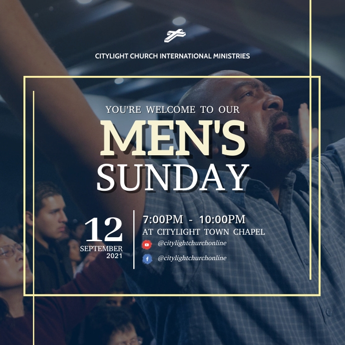 Copy of men's sunday flyer template | PosterMyWall