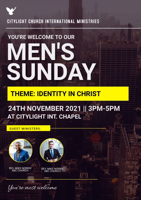 men's sunday flyer template | PosterMyWall