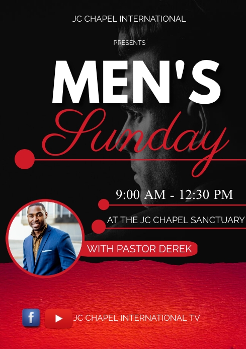 Men's Sunday flyer template | PosterMyWall