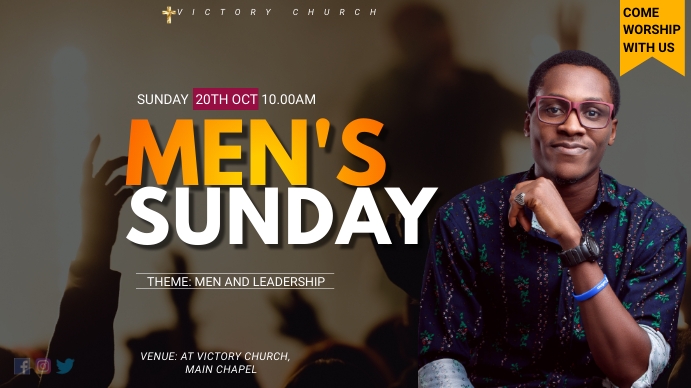 men's sunday flyer template design | PosterMyWall