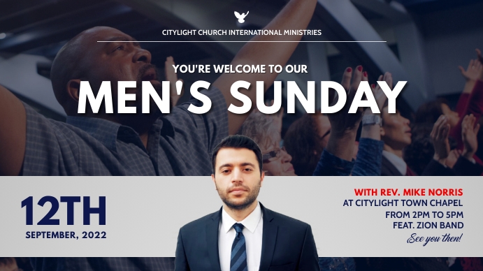 Copy of men's sunday flyer template | PosterMyWall