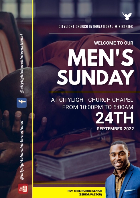 men's sunday flyer template | PosterMyWall