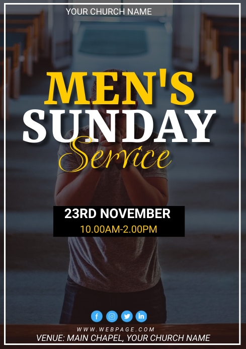 Men's Sunday poster design Template | PosterMyWall