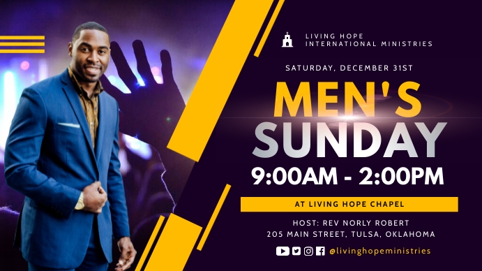 Men's Sunday Poster Template | PosterMyWall