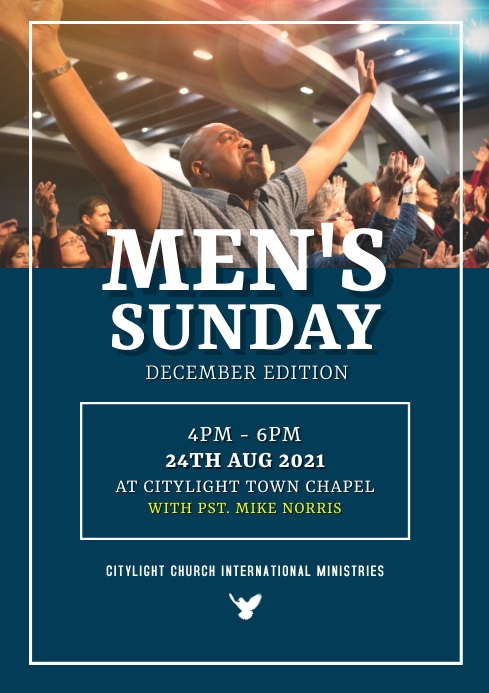 Copy of men's sunday poster design | PosterMyWall
