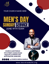 men's day sunday service Template | PosterMyWall