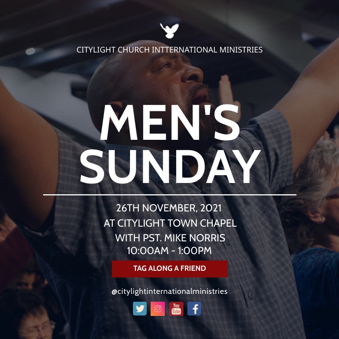 men's sunday service Template | PosterMyWall