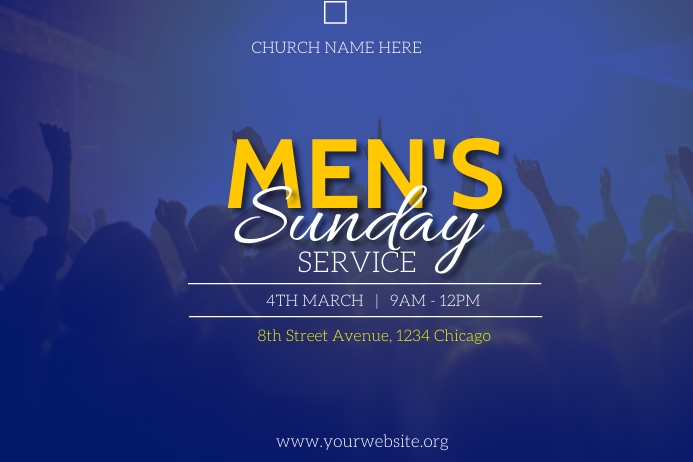 men's sunday service Template | PosterMyWall